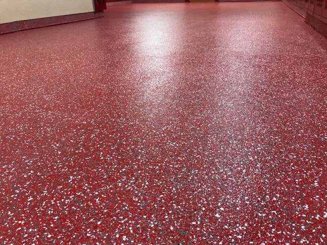 red epoxy flooring | Elgar History